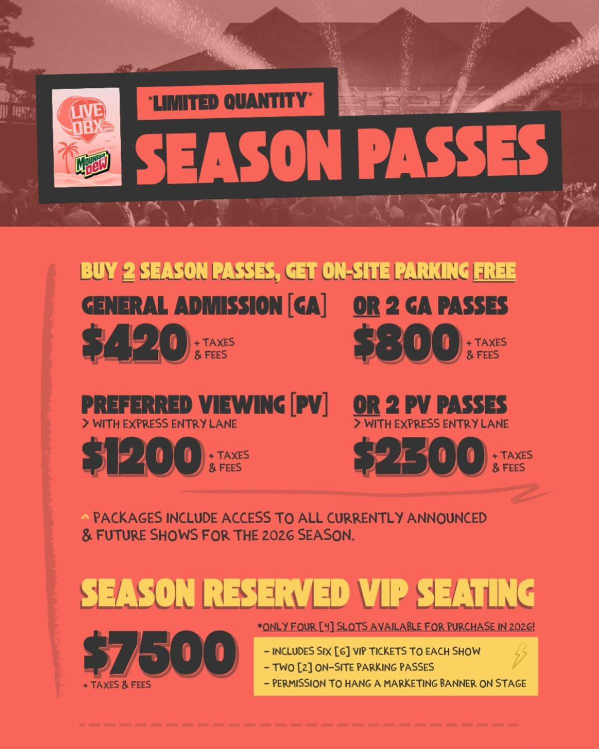 LIVE FROM OBX - SUMMER SERIES PASS 2026 - LIVE FROM OBX